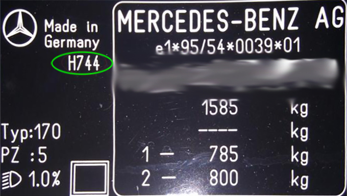 MERCEDES Anthrazit Grau Metallic 7172 Car Paint