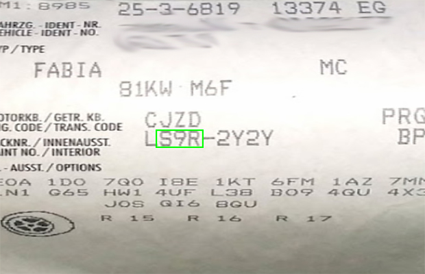 Skoda Touch Up Paint | Skoda Paint Code Location