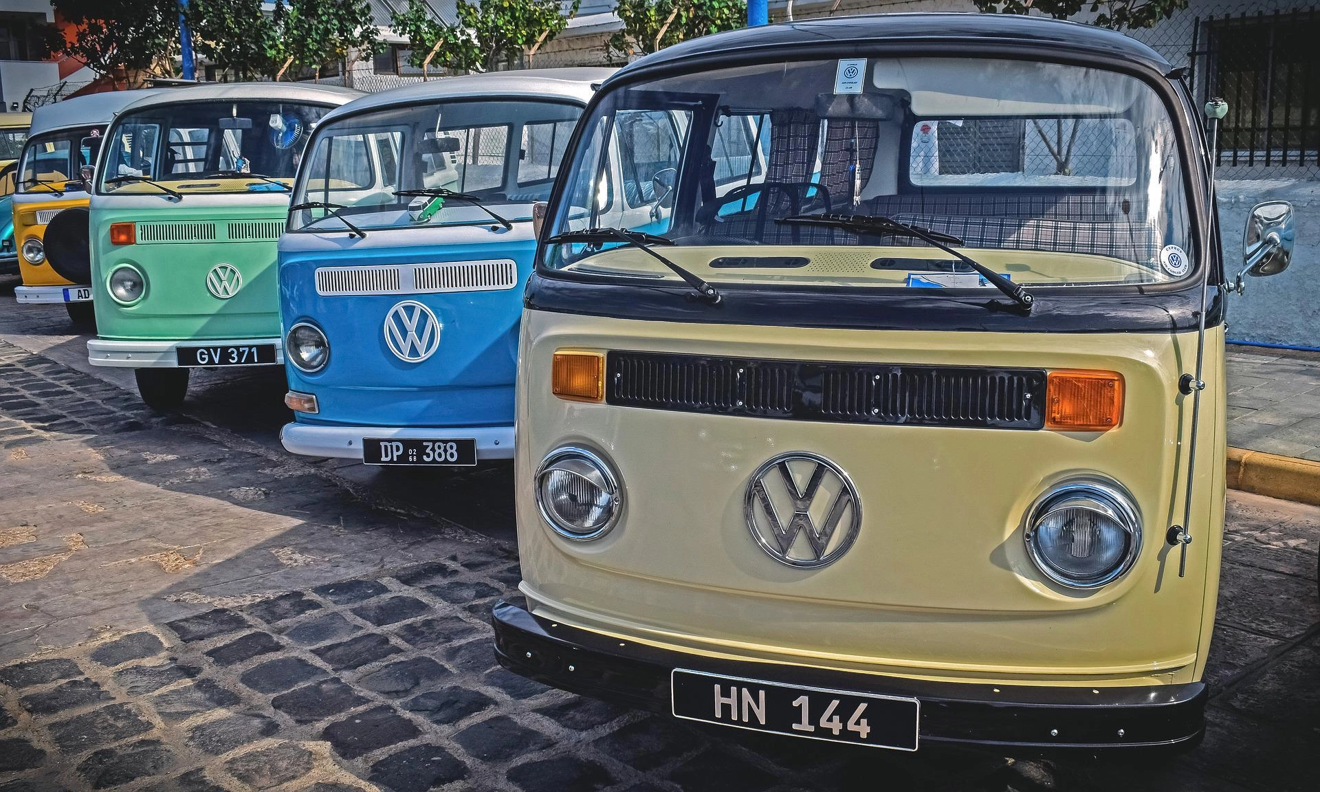 Classic VW campervan paint colours from 1950 to 1979